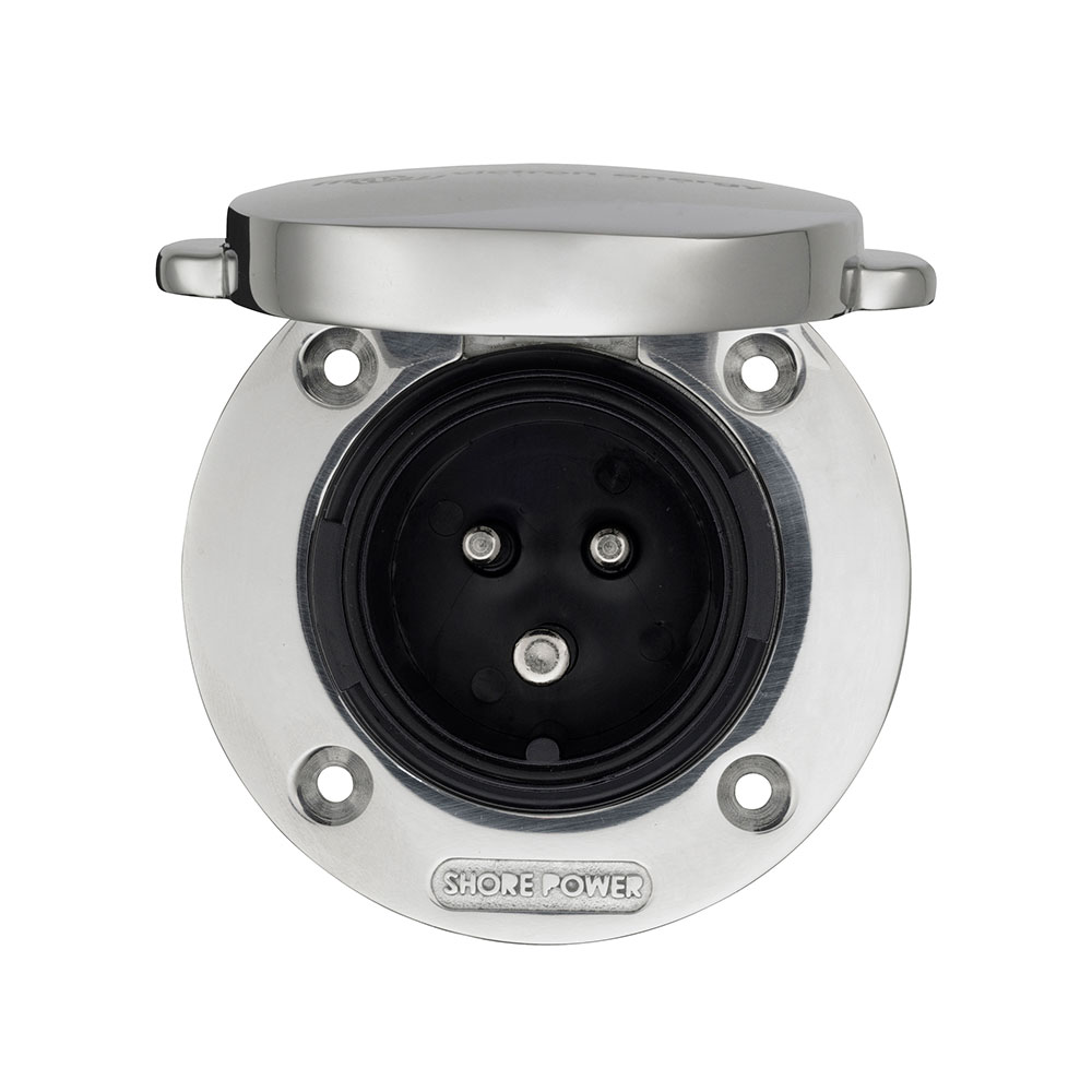 Power Inlet 32A stainless steel with cover | DSP Camper