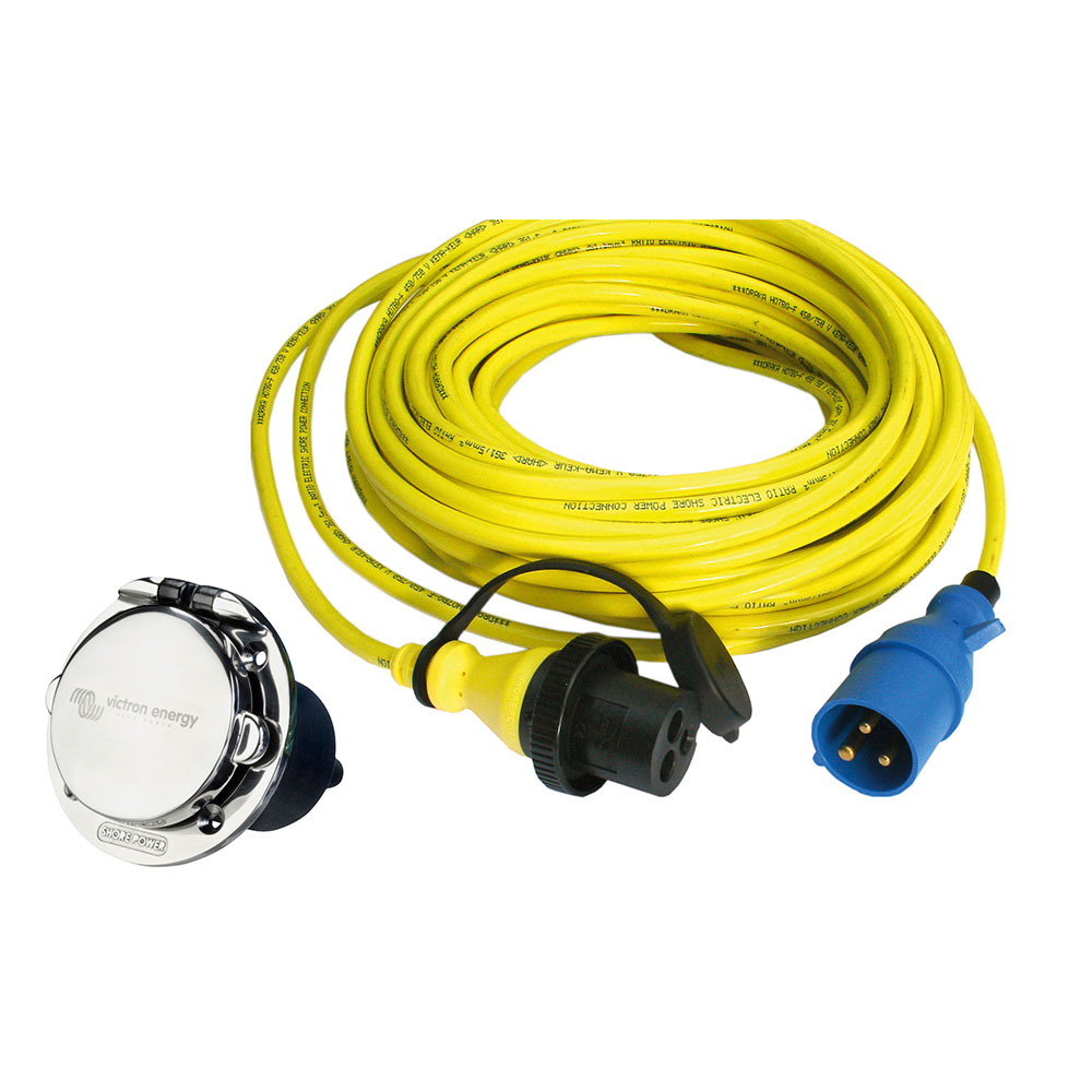 Power Inlet 16A stainless steel with cover | DSP Camper